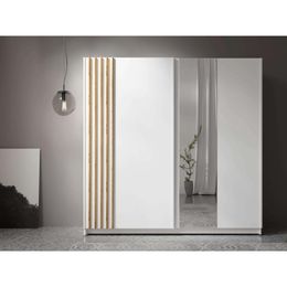 OTTO home Kleiderschrank &raquo;Kleiderschrank Charisy mit 4 Einlegeb&ouml;den und Kleiderstange&laquo; Garderobe mit 2 Schwebet&uuml;ren und Lamellen, B/H/T 200/198,5/62 