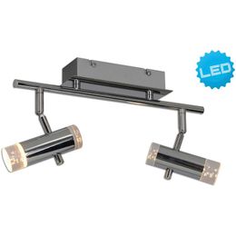 N&auml;ve n&auml;ve LED Pendelleuchte &raquo;"Garda"&laquo; 1 Stk. Warmwei&szlig; Spots verstellbar silber &Oslash; 3,5cm H: 18cm, 1 Stk.