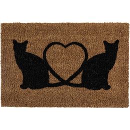 ANDIAMO Fu&szlig;matte &raquo;Kokos&laquo; rechteckig 17 mm H&ouml;he Schmutzfangmatte, verschiedene Designs, In- und Outdoor geeignet braun Kokos B : 40cm 1 Stk., 17mm, L: 60cm