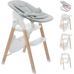 BABYGO Kombihochstuhl &raquo;Levels&laquo; () inklusive Wippe beige B/H/T: 43cm x 88cm x 63cm