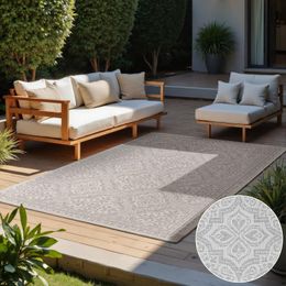 Hanse Home Outdoorteppich &raquo;Rosel Wendeteppich&laquo; rechteckig 5 mm H&ouml;he In und Outdoor, Flachgewebe, wetterfest, pflegeleicht, robust grau Polypropylen B 
