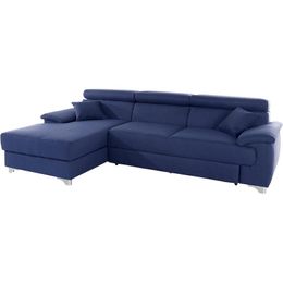 DOMO collection Ecksofa &raquo;Mira, inklusive Kopfteilverstellung f&uuml;r mehr Wohlf&uuml;hlkomfort, L-Form&laquo; wahlweise mit Bettfunktion und Bettkasten, elegant und 