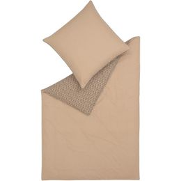 Esprit Bettw&auml;sche &raquo;Scatter&laquo; 2 Stk. aus Baumwolle beige Renforc&eacute;, Obermaterial: 100% Baumwolle B/L: 155cm x 220cm, 1 Stk., 1 Stk., Renforc&eacute;, B/L: 80cm x 80cm,