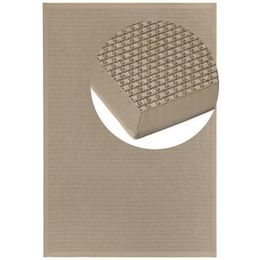 Dekowe Teppich &raquo;Basic S2 Karree&laquo; rechteckig 10 mm H&ouml;he Sisaloptik, mit Bord&uuml;re, In- und Outdoor geeignet beige Kunstfaser B : 67cm 1 Stk., 10mm, L: 133cm