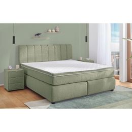 Jockenh&ouml;fer Boxspringbett &raquo;TILDA, wahlweise mit Bettkasten, mit Taschenfederkernmatratze H3-H4&laquo; mit Kaltschaumtopper, hochwertiger Strukturstoff-Bezug, 180x200cm 