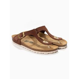 BACKSUN Leder-Zehentrenner "Mercure" in Hellbraun - 60% | Gr&ouml;&szlig;e 41 | Damen-sandalen
