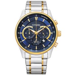 Citizen Herren Chronograph Armbanduhr, Quarzuhr, Herrenuhr, Edelstahlarmband silber Einheitsgr&ouml;&szlig;e