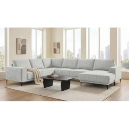 OTTO home Wohnlandschaft &raquo;OLAND Boucl&eacute; U-Form, XXL, B: 342 cm, Skandi-Design&laquo; Skandi-Design in Struktur, Flachgewebe, Luxus-Microfaser, Boucle beige 