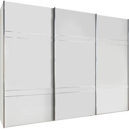 Wiemann Schwebet&uuml;renschrank &raquo;Rialto&laquo; hochwertige Glasfront mit Querriegeln wei&szlig; B/H/T: 295,2cm x 217cm x 67cm, T&uuml;ren: 3 Stk.