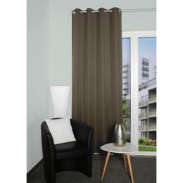 Vorhang &raquo;ATLANTIK&laquo; &Ouml;sen 1 Stk. tlg. &Ouml;senschal Uni ATLANTIK grau Polyester 235cm, &Ouml;sen, 140cm
