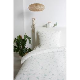 Primera Bettw&auml;sche &raquo;Bio Crepe Ranken&laquo; 2 Stk. mit filigranem Rankenmuster gr&uuml;n Seersucker, Obermaterial: 100% Baumwolle B/L: 135cm x 200cm, 1 Stk., 1 Stk., 