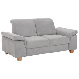 Home Affaire 2-Sitzer &raquo;Dalia&laquo; mit Federkernpolsterung, wahlweise auch mit Kopftteilverstellung silber Luxus-Microfaser Florence (100% Polyester);Luxus