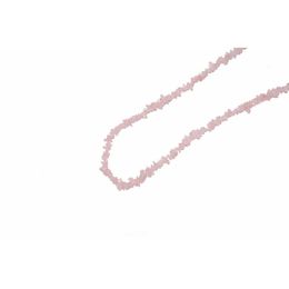 Firetti Damen Lange Kette &raquo;Schmuck Geschenk Halsschmuck Halskette Edelstein&laquo; Made in Germany - mit Rosenquarz rosa Stein Textil, L: 90 B: 4,5mm