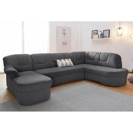 DOMO collection Wohnlandschaft &raquo;SARAFINA 295x83x180 cm, auch mit Federkern f&uuml;r mehr Sitzkomfort!&laquo; whlw. mit Bettfunktion, elegantes Design, U-Form 