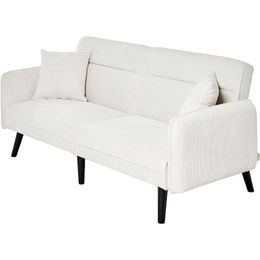 Jahnke Schlafsofa &raquo;CHILLAX LINE&laquo; mit Relax-und Schlaffunktion, inkl. Kissen, Breite 191 cm wei&szlig; B/H/T: 191cm x 83cm x 84cm, Cord