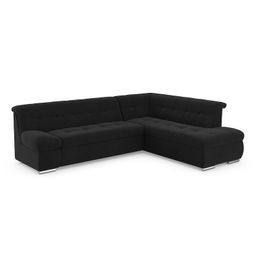 DOMO collection Ecksofa &raquo;MONA 271x213 cm, modern und komfortabel&laquo; whlw. mit Bett- und Armlehnfunktion, L-Form grau Struktur fein 100% Polyester;