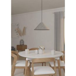Eglo H&auml;ngeleuchte &raquo;ALSAGER&laquo; E27 1 Stk. Pendelleuchte, Filz in Grau und Metall in Schwarz, E27 Fassung, &Oslash; 41cm schwarz 1, &Oslash; 41cm H: 110cm, 1 Stk.
