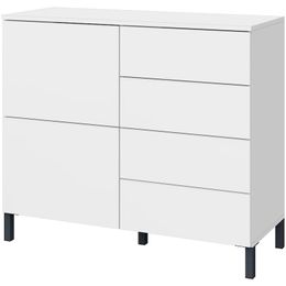 borchardt M&ouml;bel borchardt M&ouml;bel Kommode &raquo;Haama, modern, grifflos, Metallf&uuml;&szlig;e, praktisch, 2 T&uuml;ren&laquo; Push-To-Open, verstellbare Einlegeb&ouml;den, viel Stauraum, Breite 93cm 