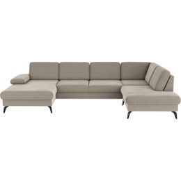 Sit & More sit&more Wohnlandschaft &raquo;Morris Jubi&laquo; wahlweise mit Armteilverstellung, Schlaffunktion & Bettkasten beige 95% Polyester 5% Polyamid B/H/T: 335cm x 