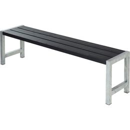 Plus Sitzbank &raquo;Plankenbank&laquo; 1 Stk. tlg. 176x38x44 cm schwarz Holz, Stahl B/H/T: 38cm x 45cm x 176cm