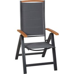 Merxx Gartensessel &raquo;Tino&laquo; 1 Stk. tlg. folierte Armlehnen und Applikationen in Holzoptik Bezug: 70% Kunststoff, 30% Polyester B/H/T: 60cm x 117cm x 