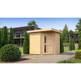 Weka Gartenhaus &raquo;229 A&laquo; beige Massivholz Fu&szlig;boden im Gartenhaus, ohne Dacheindeckung
