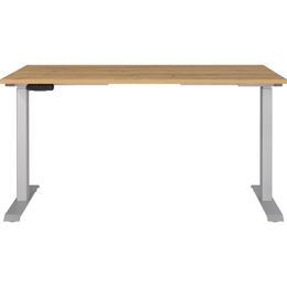 Germania Schreibtisch &raquo;Jet&laquo; moderne Farbvariationen, Breite 120/140/160/180 cm, Made in Germany beige B/H/T: 140cm x 72cm x 80cm, Gestellfarbe silber
