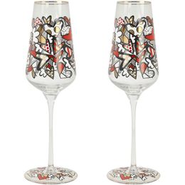 Goebel Sektglas &raquo;Sektglas Britto- All We Need Is Love&laquo; bunt Glas 23,5cm, 1 Stk.