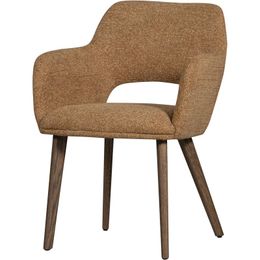 Woood Esszimmerstuhl () braun B/H/T: 86cm, dunkler Fu&szlig;