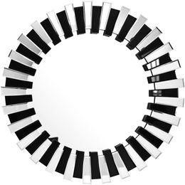 Kayoom Wandspiegel &raquo;Apollon 910&laquo; silber Metall, Spiegelglas B/H/T: 80cm x 80cm &Oslash; 80cm