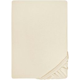 Biberna Spannbettlaken &raquo;THEA Baumwoll-Jersey mit Elasthan, 160 g/m&sup2;&laquo; Bettlaken f&uuml;r Matratzen bis 25 cm H&ouml;he, pflegeleicht, b&uuml;gelfrei grau Jersey-Elasthan, 