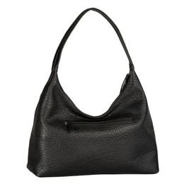 Tom Tailor Damen Tom Tailor Hobo &raquo;Evelina&laquo; aus weichem Lederimtitat in l&auml;ssiger Trapezform mit dekorativen Seiten schwarz B/H/T: 37cm x 30cm x 12cm