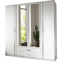 wimex Kleiderschrank &raquo;Duo&laquo; wei&szlig; B/H/T: 180cm x 198cm x 58cm, Schubladen: 2 Stk. T&uuml;ren: 4 Stk.