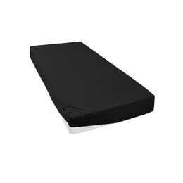 OTTO home Spannbettlaken &raquo;SOUCY aus Baumwolle mit Elasthan, 160 g/m&sup2;&laquo; Premium Bettlaken f&uuml;r Matratzen bis 30 cm H&ouml;he, optimale Passform schwarz Jersey