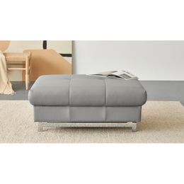COTTA Hocker &raquo;Chef&laquo; mit edlen Metallf&uuml;&szlig;en grau 64% Polyurethan, 25% Polyester, 11% Baumwolle B/H/T: 100cm x 46cm x 65cm, Kunstleder SOFTLUX