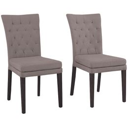 Home Affaire 4-Fu&szlig;stuhl &raquo;Colorado&laquo; (Set) 4 Stk.Beine aus Buche, wengefarben lackiert, Im 2er, 4er oder 6er-Set braun Polyester B/H/T: 46cm x 94,5cm x 