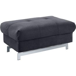 COTTA Hocker &raquo;Chef&laquo; mit edlen Metallkufen grau Struktur (100% Polyester);Chenille (90% Polyester, 10% Polyamid) B/H/T: 100cm x 46cm x 65cm, Chenille-