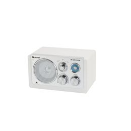 Denver TR-63 Retro Radio, AM/FM Analog, AUX, tragbar, Batterie oder Netzbetrieb, wei&szlig;