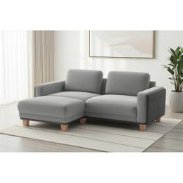 Sit & More sit&more Ecksofa &raquo;Concept&laquo; Modernes Sofa in drei Fu&szlig;farben zur Auswahl grau 100% Polyester B/H/T: 226cm x 84cm x 167cm, Recamiere links,mit Fu&szlig; Buche 