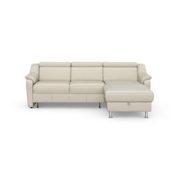 Sit & More sit&more Ecksofa &raquo;Freetown L-Form&laquo; inklusive Kopfteilverstellung und komfortablem Federkern beige B/H/T: 257cm x 84cm x 166cm, Luxus-Microfaser ALTARA