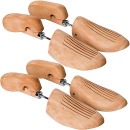 TecTake&reg; 2 Paar Schuhspanner, aus Lotusholz, Verhinderung von Gehfalten, gute Luftzirkulation
