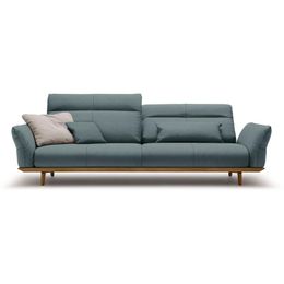 Creation BY ROLF BENZ 4-Sitzer &raquo;CR.460 mit verstellbarer R&uuml;ckenlehne, Designsofa, bequem&laquo; Sockel in Nussbaum, F&uuml;&szlig;e Nussbaum, Breite 248 cm grau 