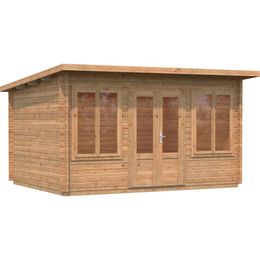 Palmako Gartenhaus &raquo;Lisa&laquo; 11,5 m&sup2;, mit Fu&szlig;boden im Gartenhaus braun Massivholz Fu&szlig;boden im Gartenhaus, ohne Dacheindeckung