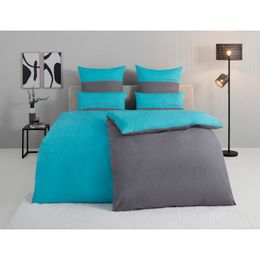 Tom Tailor HOME Bettw&auml;sche &raquo;Henry&laquo; 3 Stk. Bettw&auml;sche aus Baumwolle, mit GRATIS-Zugabe: Sporthandtuch grau Renforc&eacute;, Obermaterial: 100% Baumwolle B/L: 