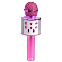 Denver KMS-20 Bluetooth Mikrofon&ndash; mit integriertem Lautsprecher, pink