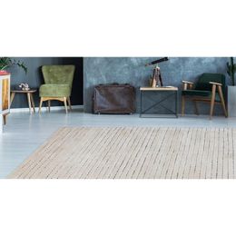 Kayoom Teppich &raquo;Prime 110&laquo; rechteckig 15 mm H&ouml;he Handgefertigtes Unikat, sehr weiche Haptik, pflegeleicht beige Viskose B : 80cm 1 Stk., 15mm, L: 150cm