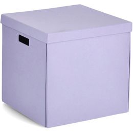 zeller Aufbewahrungsbox beschriftbar, recycelter Karton lila Papier 1 Stk., B/H/T: 33,5cm x 32cm x 33cm