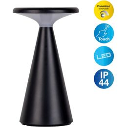 N&auml;ve n&auml;ve LED Tischleuchte &raquo;Palu&laquo; LED-Modul 1 Stk. Warmwei&szlig; Solar-/Akkubetrieb, Touch, Dimmbar, Memory, USB-C-Ladekabel, warmwei&szlig; schwarz 1, &Oslash; 11,5cm H: 