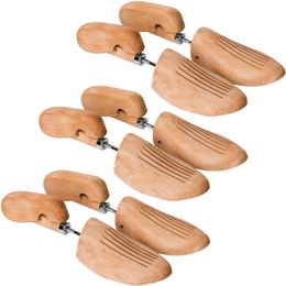 TecTake&reg; 3 Paar Schraubspanner, aus Lotusholz, Verhinderung von Gehfalten, gute Luftzirkulation