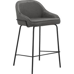 OTTO home 4-Fu&szlig;stuhl &raquo;Puant&laquo; () 2 Stk.mit Stoff aus Polyester/recyceltem Polyester, Sitzh&ouml;he 65 cm grau Stoff B/H/T: 50cm x 87cm x 52cm, 2 Stk., Luxus
